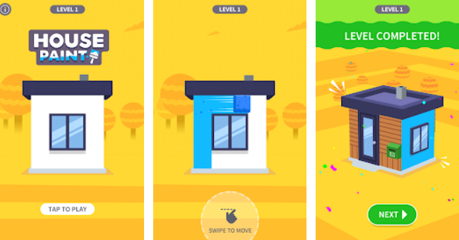 Android hra pro děti House Paint ke stažení zdarma