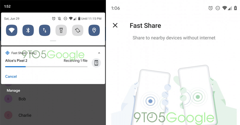 Google připravuje funkci Fast Share