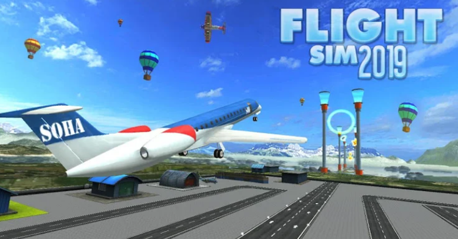 Android simulátor Flight Sim 2019 ke stažení zdarma