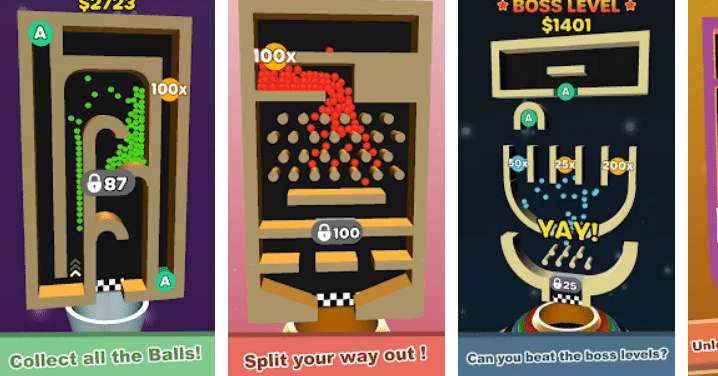 Android logická hra Split Balls 3D ke stažení zdarma