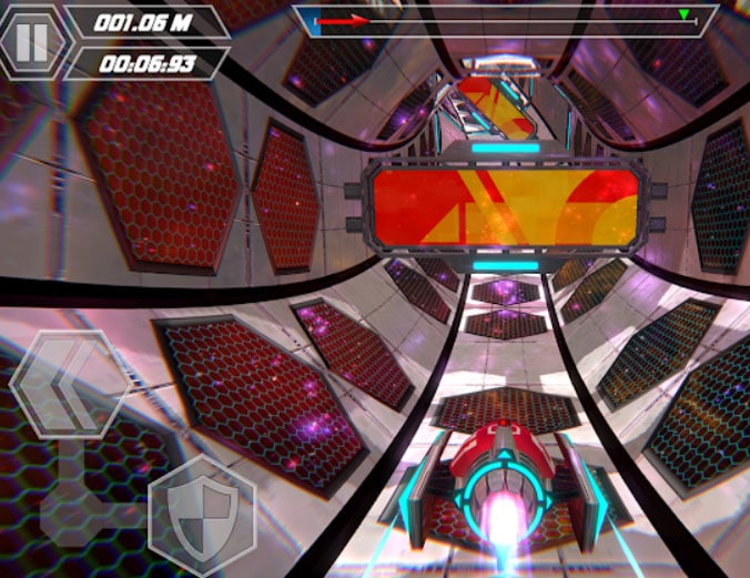 Závodní android hra Track Mayhem na mobilní telefon