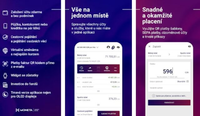 Aplikace MONETA Smart Banka