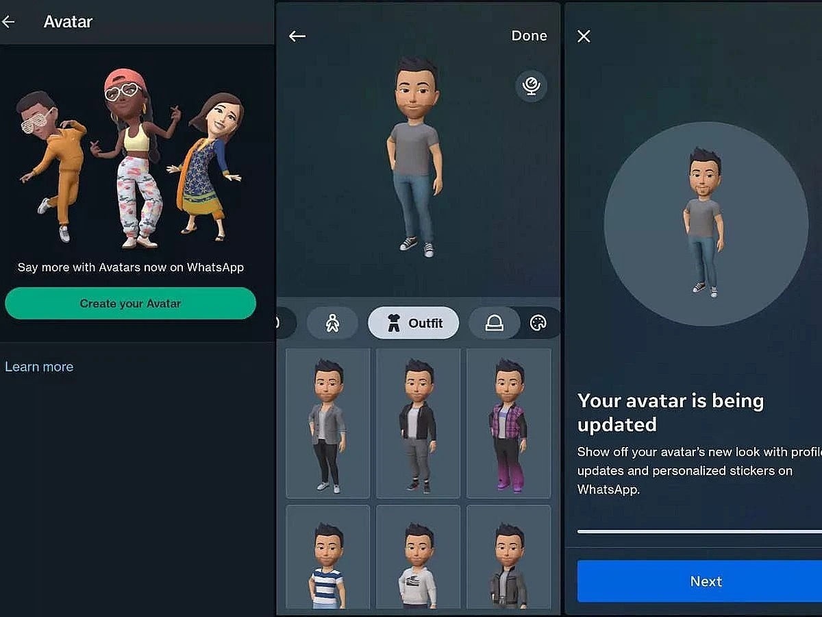Vytvořte si vlastní 3D avatar ve WhatsApp